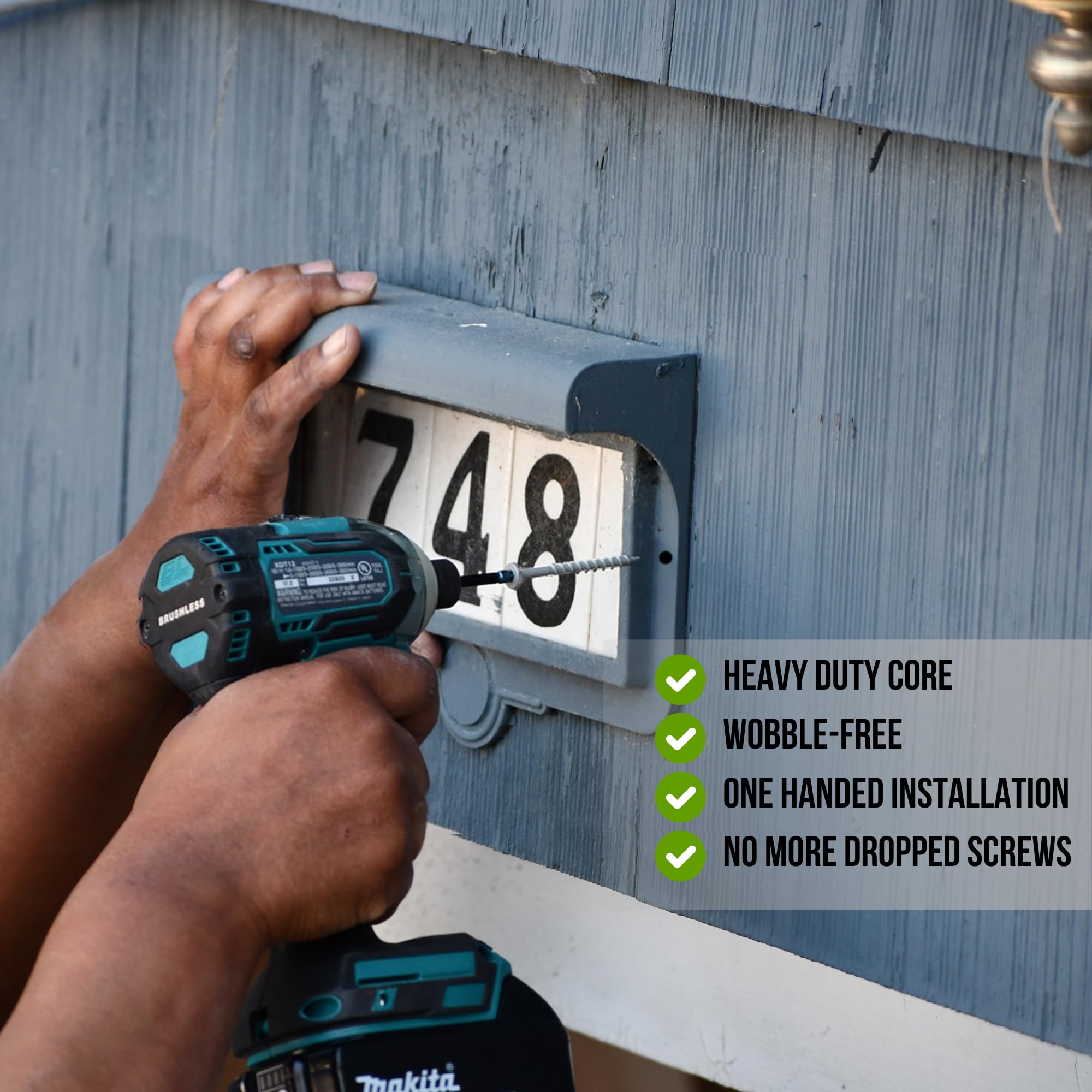 Velocity Long Length Exterior 7 Inch Wood Screws - T25 Torx Bits (Size #12) – Rust Resistant Long Wood Screw Set with Stick Tight Hexstix Driver Bit, (25 Count)