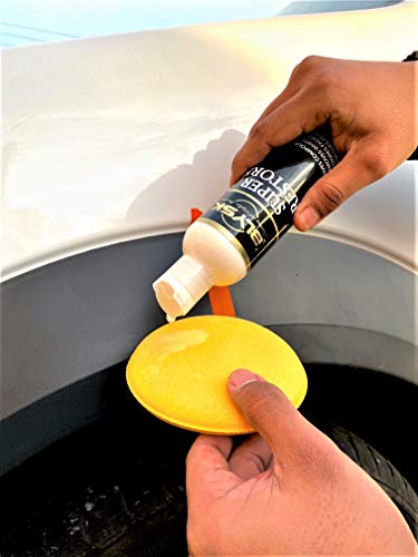 Blysk Super Restore 8oz. Trim and Plastic Restorer Protectant, Renew Trim, Bumpers, Guards, Non-Greasy, Super Shine, Long Lasting, Dry-to-The-Touch