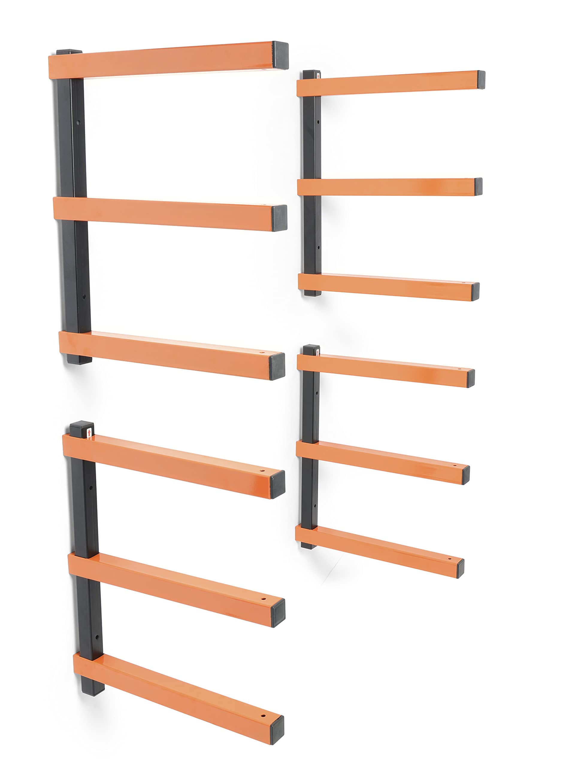 KEO ST. Wood Organizer and Lumber Storage Metal Rack - 2 SETS - PLUS - Magnetic Screw Driver Bit Holder and 6 Philips Head Driver Bits. 300lbs/136kg Capacity Per Set- 600lbs Total.