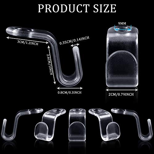 Clothes Hanger Connector Hooks Hanger Extender Clips Cascading Connection Hooks Outfit Hangers or Clothes Closet (Clear,48 Pieces)