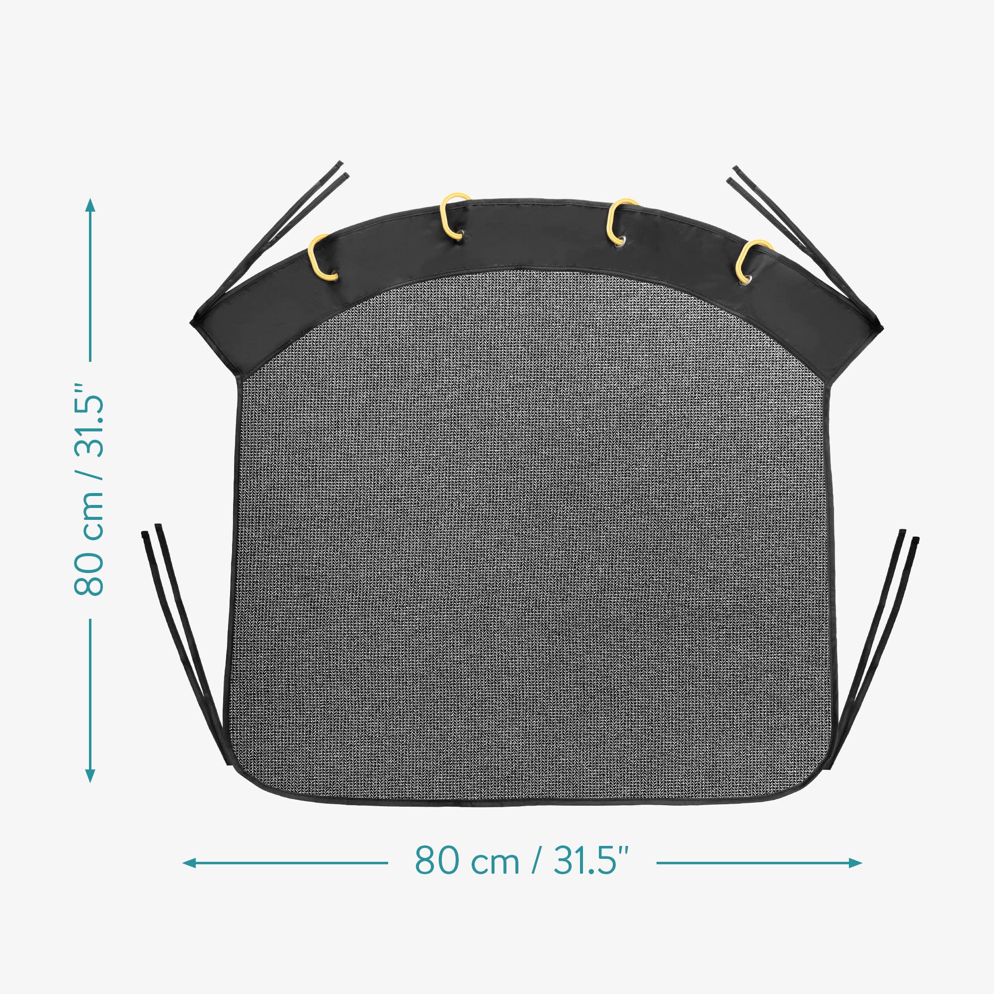 Navaris Sun Shade for Stroller - Baby Stroller Sun Cover - Universal Stroller Sunshade Long Net Clip-On Accessories for Umbrella Strollers - Black