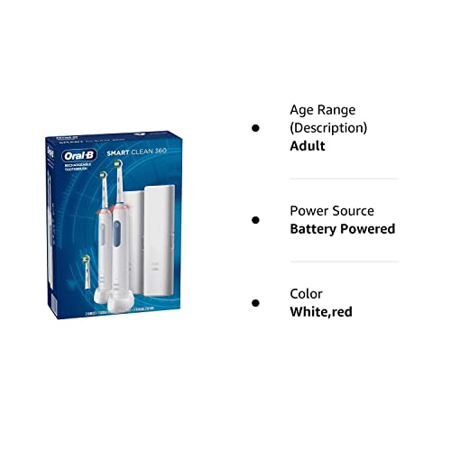 Oral-B Smart Clean 360 Rechargeable Toothbrushes, 2 Pack