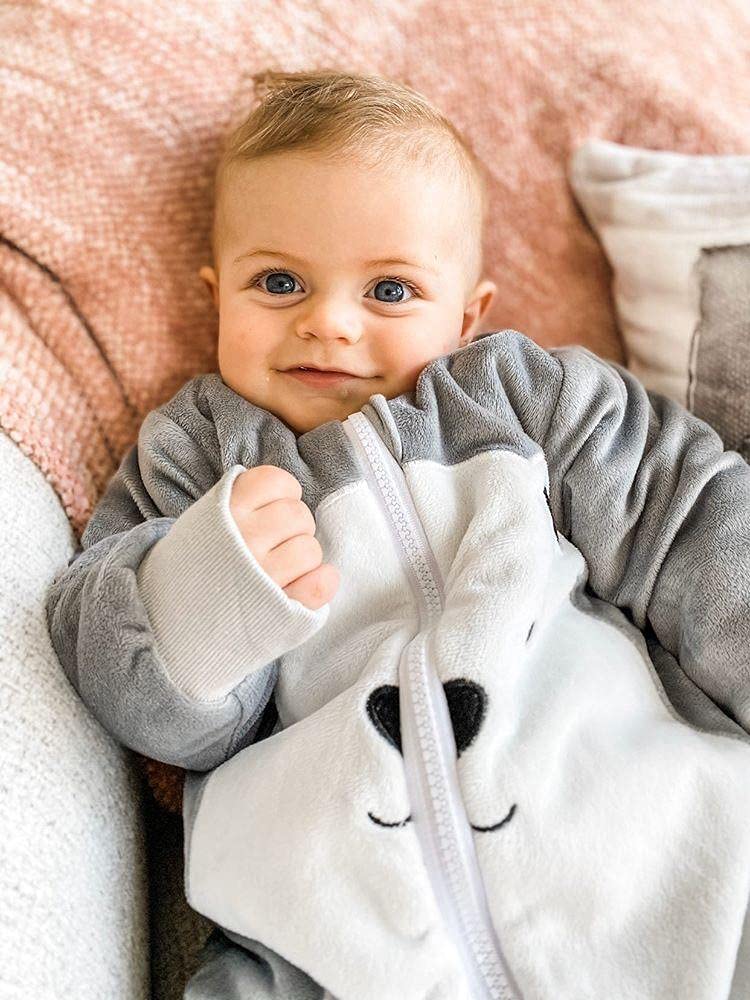babystudio Premium Sleep Sack with Feet (POLAR BEAR, 0-6 Months) (Polar Bear, Medium (6-18M))