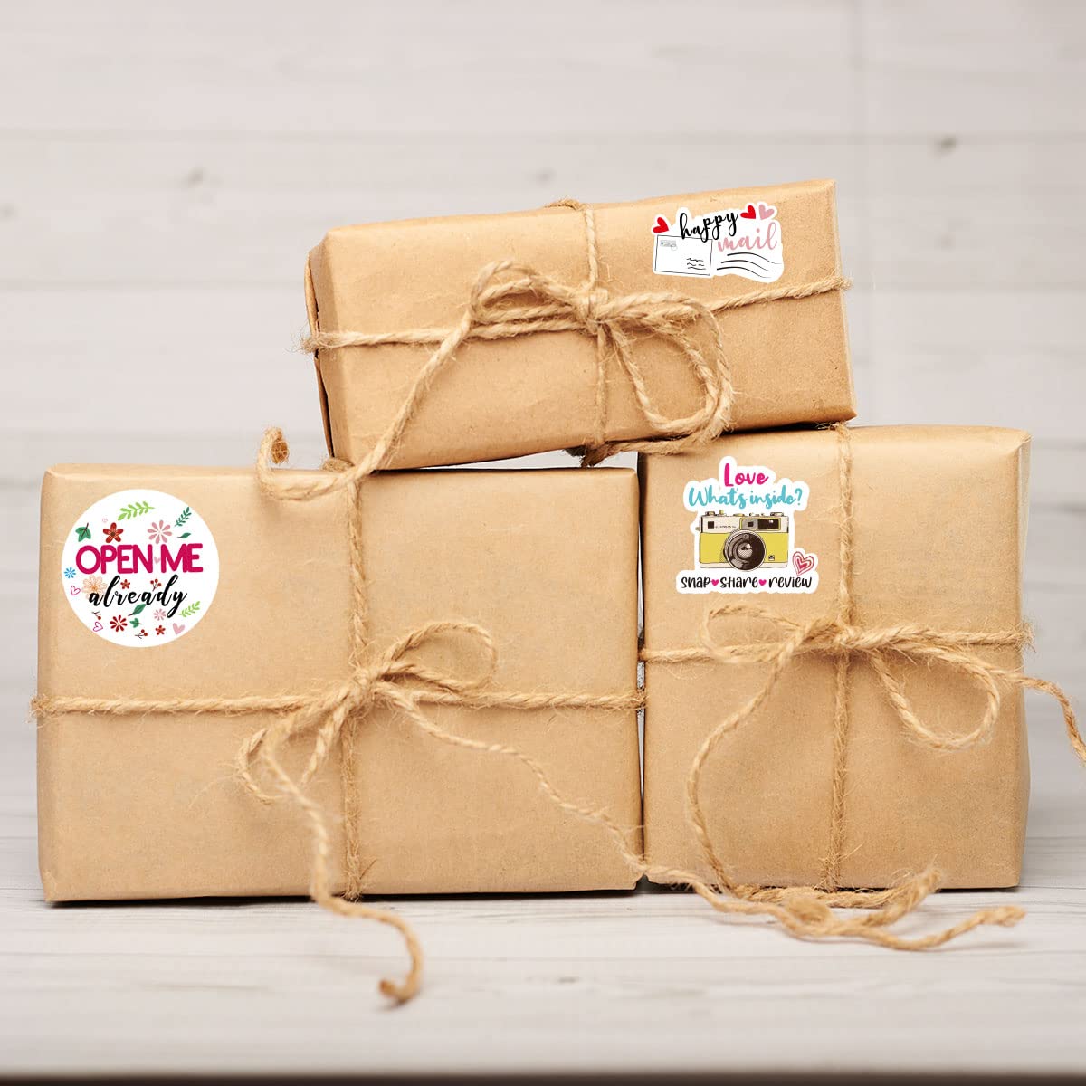 Open Me Already Stickers,Thank You Stickers,Handmade Stickers,Small Shop Stickers,Envelopes Stickers for Small Business, Online Retailers,Handmade Goods,500 Labels Per Roll