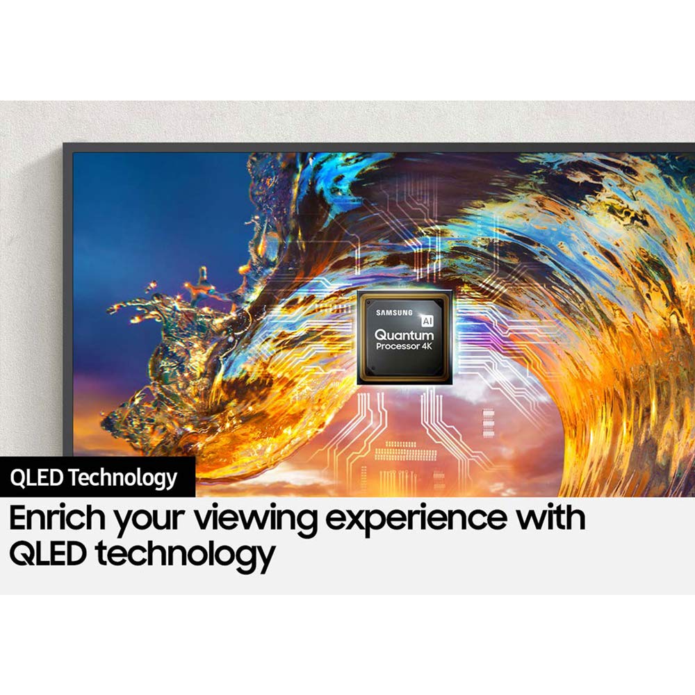 SAMSUNG QN65LS03AAFXZA 65 Inch The Frame QLED 4K Smart TV Bundle 65 inch The Frame Customizable Bezel Beveled White