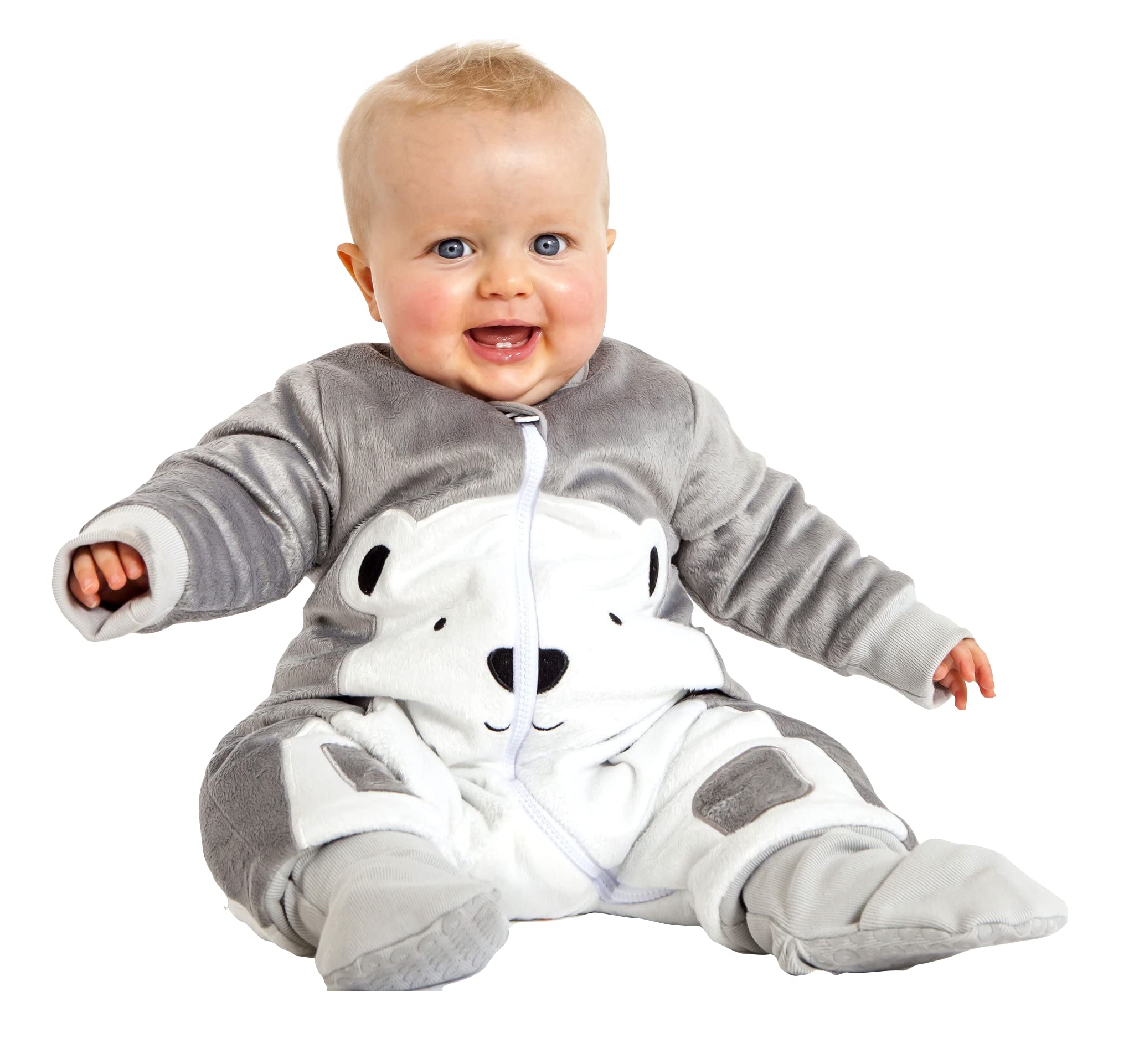 babystudio Premium Sleep Sack with Feet (POLAR BEAR, 0-6 Months) (Polar Bear, Medium (6-18M))
