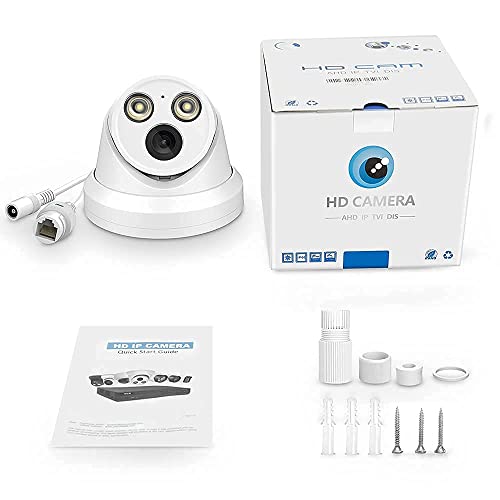 Compatible for Hikvision 5MP Outdoor PoE Turret Camera,Security Surveillance with Human/Vehicle Detection,2.8mm Lens,98ft Night Vision,Built-in Mic,IP67(PG2355I) (White-PG-2387C)