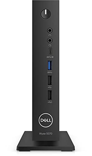 Dell Wyse 5070 Thin Client Desktop | Celeron - J4105-32GB SSD Hard Drive - 4GB RAM | 4 cores @ 2.5 GHz ThinOS Black (Renewed)