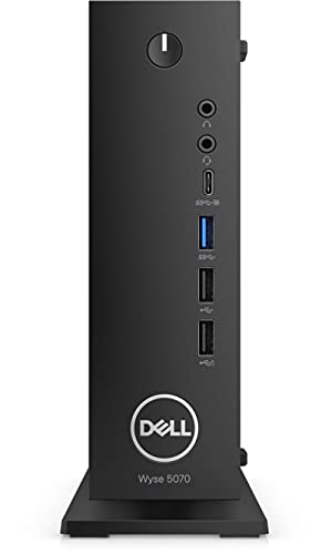Dell Wyse 5070 Thin Client Desktop | Celeron - J4105-32GB SSD Hard Drive - 4GB RAM | 4 cores @ 2.5 GHz ThinOS Black (Renewed)