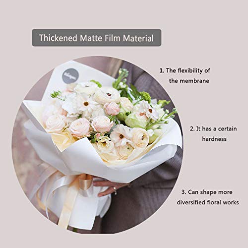 Flower Wrap Paper Rolls White Korean Floral Bouquet Wrapping Paper Supplies Waterproof Fresh Flowers Gift Packaging Marterials (Color 1)