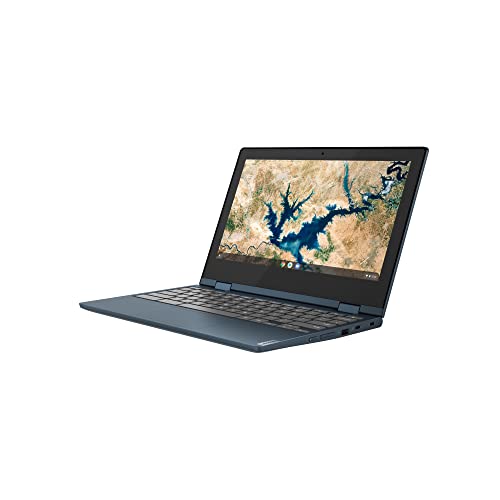 Lenovo Flex 3 2-in-1 Chromebook Laptop, 11.6" HD Touchscreen, Intel Celeron N4020 CPU, 4GB RAM, 192GB Storage(64GB eMMC+128GB Card), WiFi, Bluetooth, Webcam, Chrome OS, Abyss Blue | TGCD Bundle