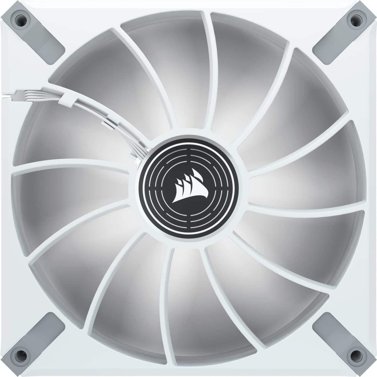 CORSAIR ML140 LED Elite, 140mm Magnetic Levitation White LED Fan with AirGuide, Single Pack - White Frame