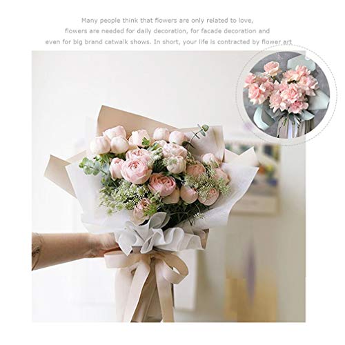 Flower Wrap Paper Rolls White Korean Floral Bouquet Wrapping Paper Supplies Waterproof Fresh Flowers Gift Packaging Marterials (Color 1)