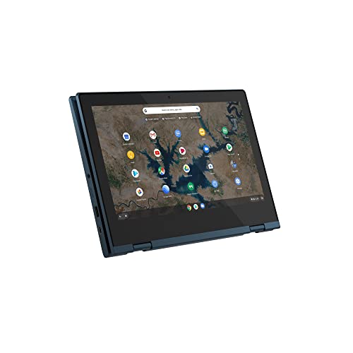 Lenovo Flex 3 2-in-1 Chromebook Laptop, 11.6" HD Touchscreen, Intel Celeron N4020 CPU, 4GB RAM, 192GB Storage(64GB eMMC+128GB Card), WiFi, Bluetooth, Webcam, Chrome OS, Abyss Blue | TGCD Bundle