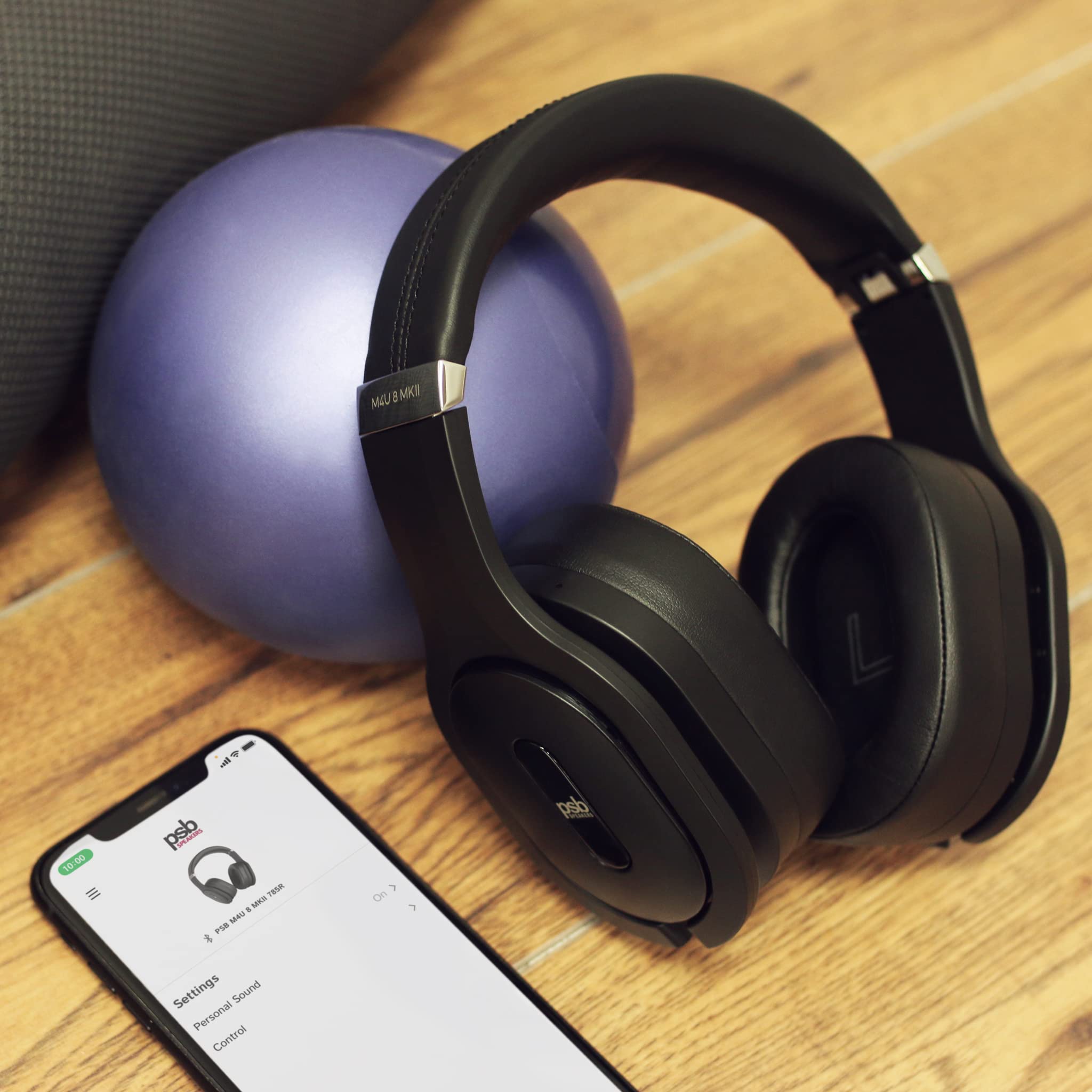 PSB Speakers M4U 8 MKII On-Ear Wireless Noise Cancelling Bluetooth Headphones - Black