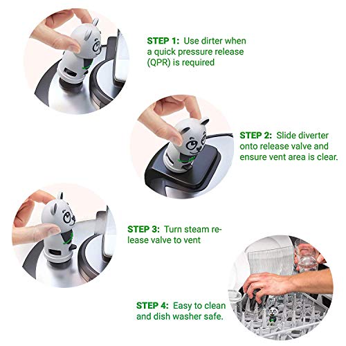 Pressure Release Diverter for Instant Pot, Sumille Silicone IP Steam Diverter Pressure Cookers Valve Accessory Compatible with Instapot Ultra, Smart, DUO, Duo Plus (Panda)