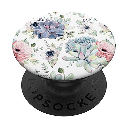 Trendy Botanical Flowers Garden Floral Print pattern for Flo PopSockets PopGrip: Swappable Grip for Phones & Tablets