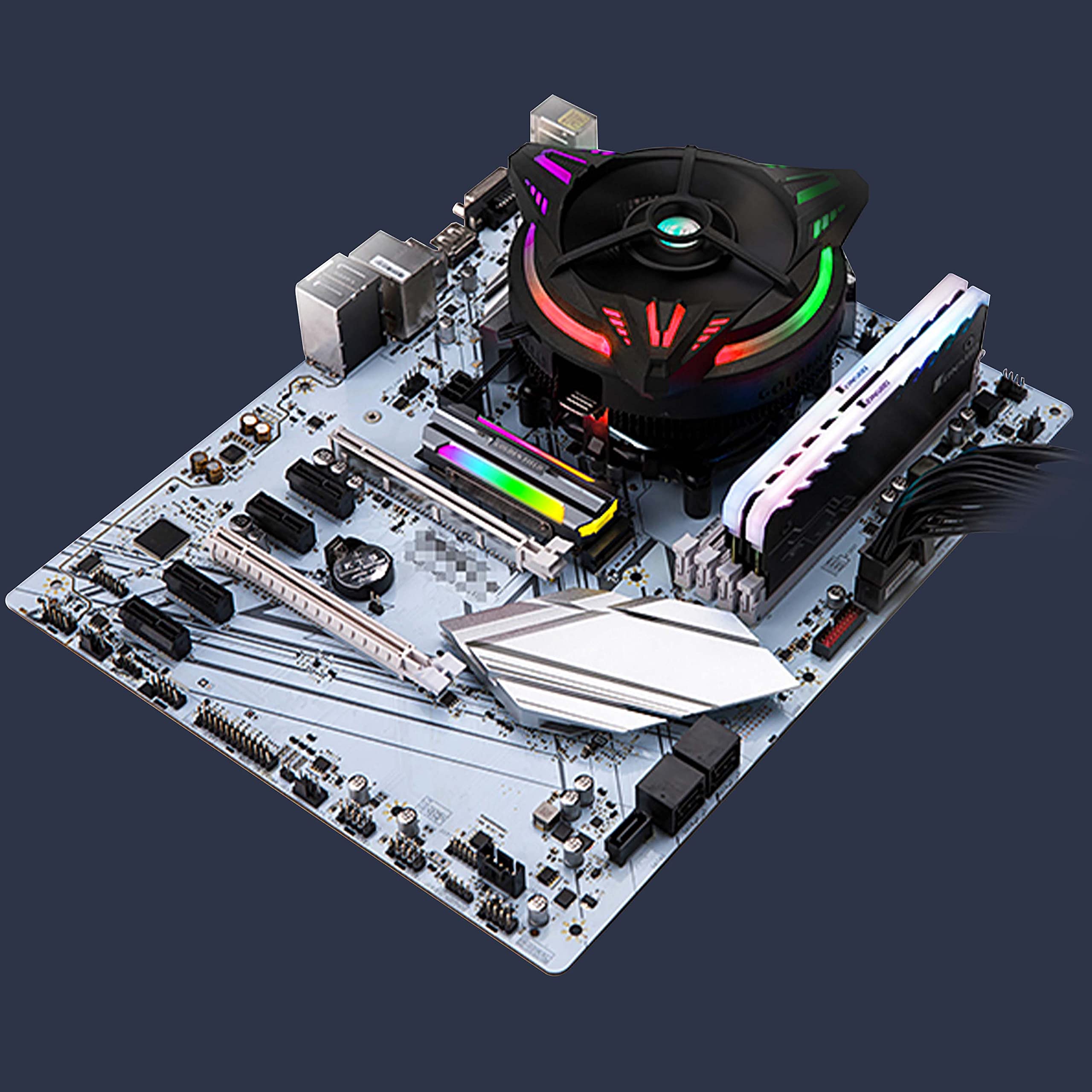 XMSJSIY ARGB M.2 Heatsink Cooler M.2 SSD Solid State Disk Radiator 5V 3Pin ARGB Double-Sided Heat Sink with Thermal Silicone Pad for SATA NVMe NGFF M.2 2280 SSD