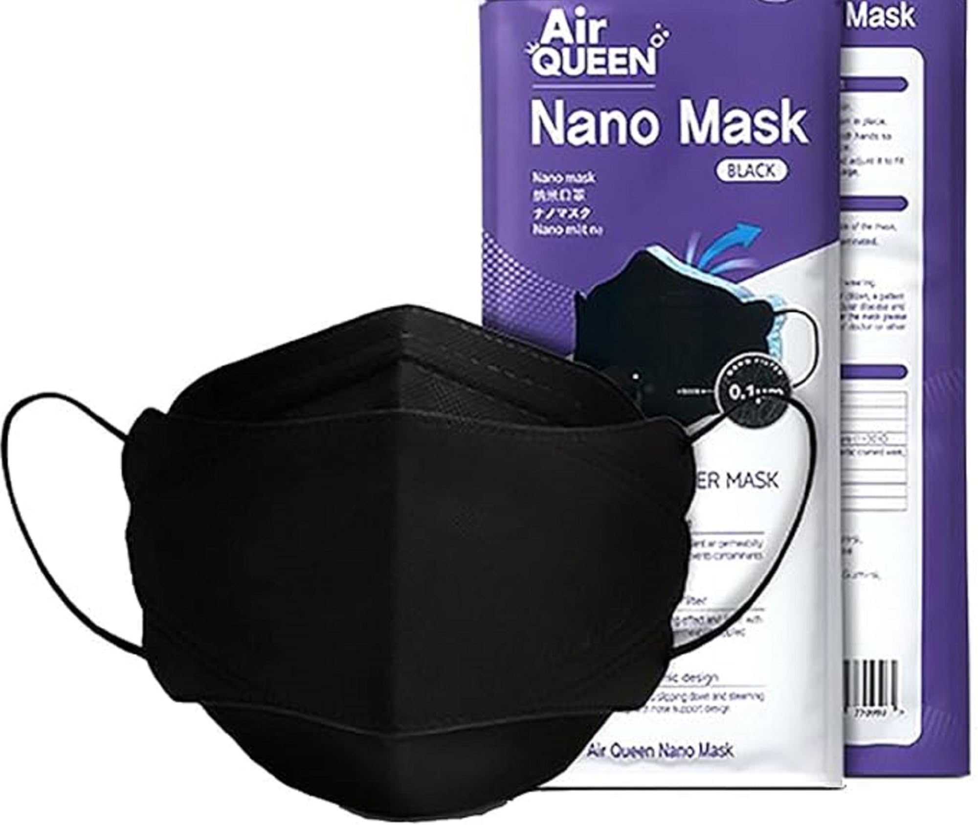 Black Air QUEEN Nanofiber Filter Face Mask 10 PCS - Made in Korea