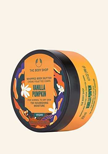 The Body Shop Vanilla Pumpkin Whipped Body Butter 72H Vegan Moisture 6.9 OZ (200ml)