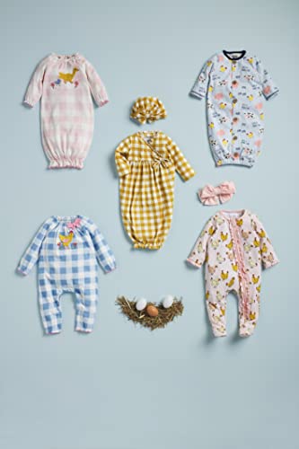 Mud Pie Baby Girls' Sleeper and Headband Set, Chicken, 0-3 Months
