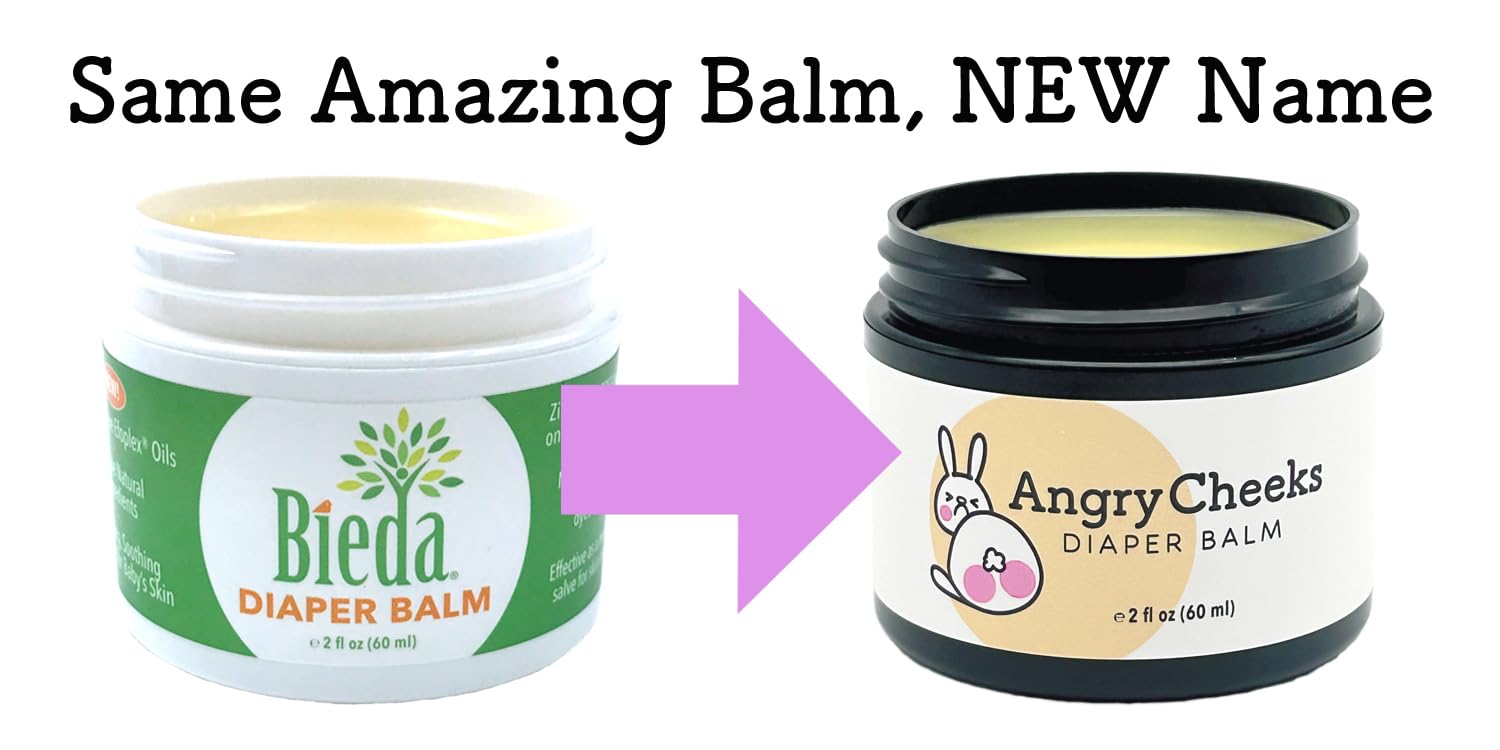Bieda® Angry Cheeks® Diaper Balm. Soothing diaper cream with natural ingredients. Zinc oxide free barrier glides on easily with no sticky residue. The game changer in diaper cream! (2 oz.)