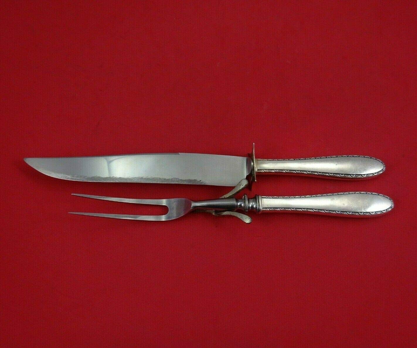 Manchester by Manchester Sterling Silver Roast Carving Set 2pc HH WS Vintage