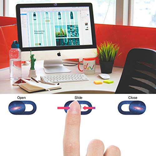 Webcam Cover Slide Web Mac Laptop Camera Cover Blocker for MacBook Pro Laptops/Phone iPhone/Smartphone/iPad Pro/Mac PC Tablets/Computer,Front Lens Camera Cover,Protect Your Visual Prvacy (5 Pack)