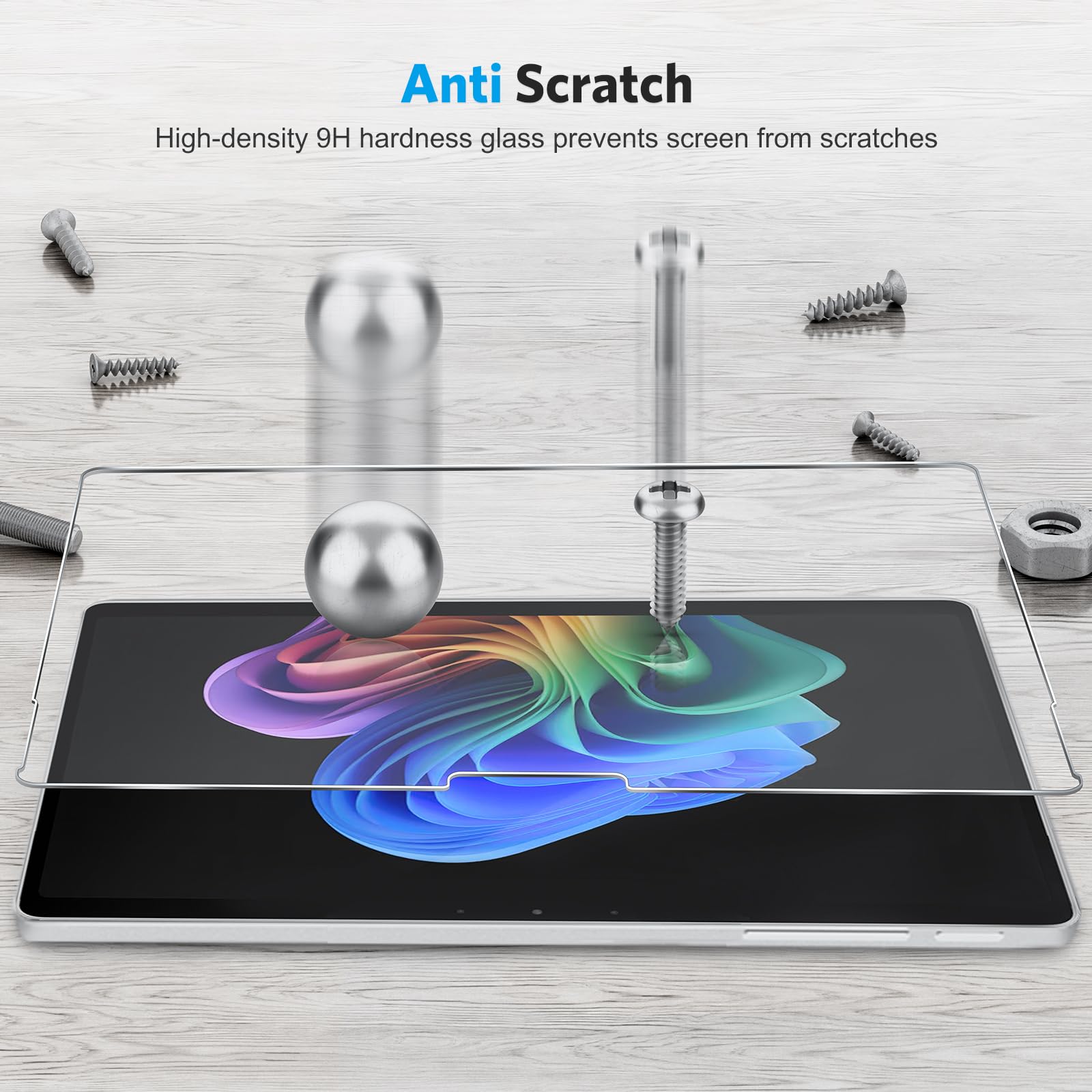 OMOTON 3 Pack Screen Protector for Microsoft Surface Pro 11&Pro 10 (2024)/Pro 9 (2022)/Pro 8 (2021)/Pro X-13 Inch, Tempered Glass/Case Friendly/Surface Pen Compatible
