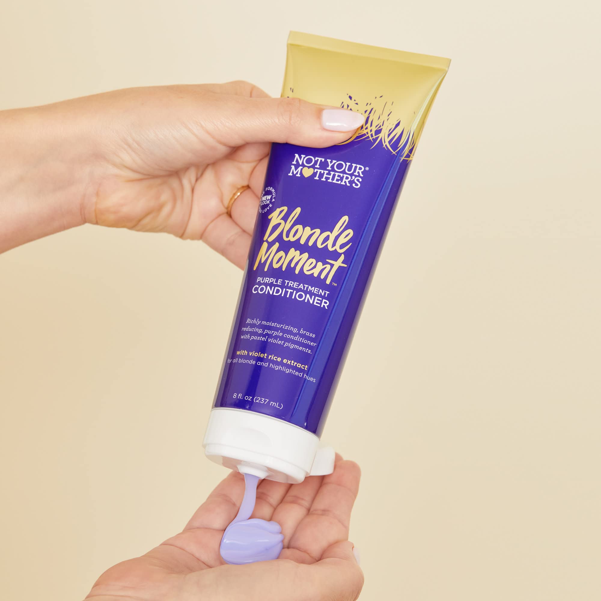 Not Your Mother's Blonde Moment Conditioner (2-Pack) - 8 fl oz - Purple Conditioner for Blondes - Reduces Brass and Richly Moisturizes Hair
