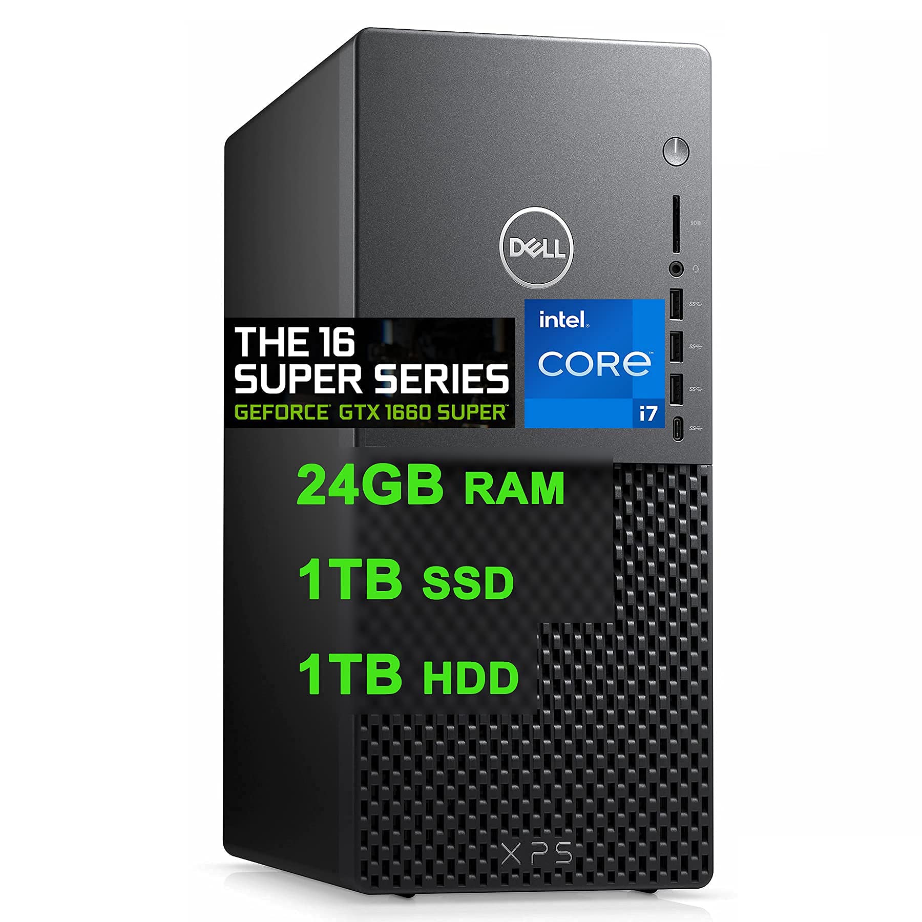 Dell Flagship XPS 8940 Gaming Desktop Computer 11th Gen Intel Octa-Core i7-11700 Processor 32GB RAM 512GB SSD + 1TB HDD Geforce GTX 1660 Super 6GB USB-C DisplayPort WIFI6 Win10 (Renewed)