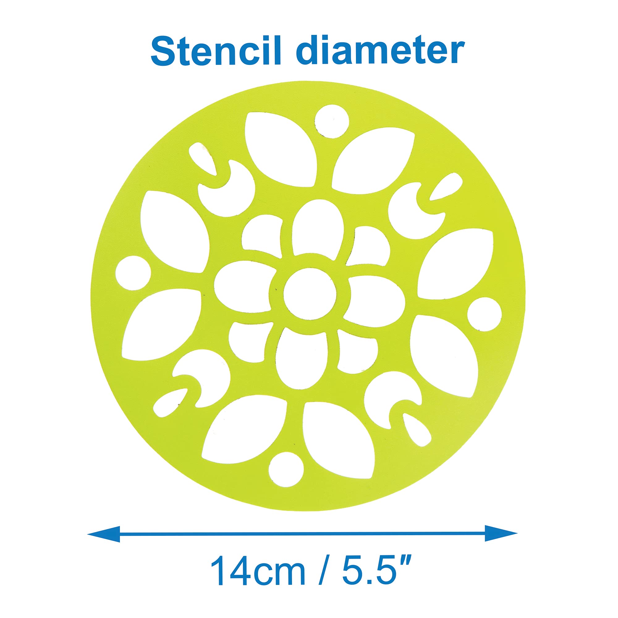 Baker Ross FE763 Rangoli Stencils - Pack of 8, Washable Stencils for Kids to Decorate Cards, Pictures, Painting and Printing Projects