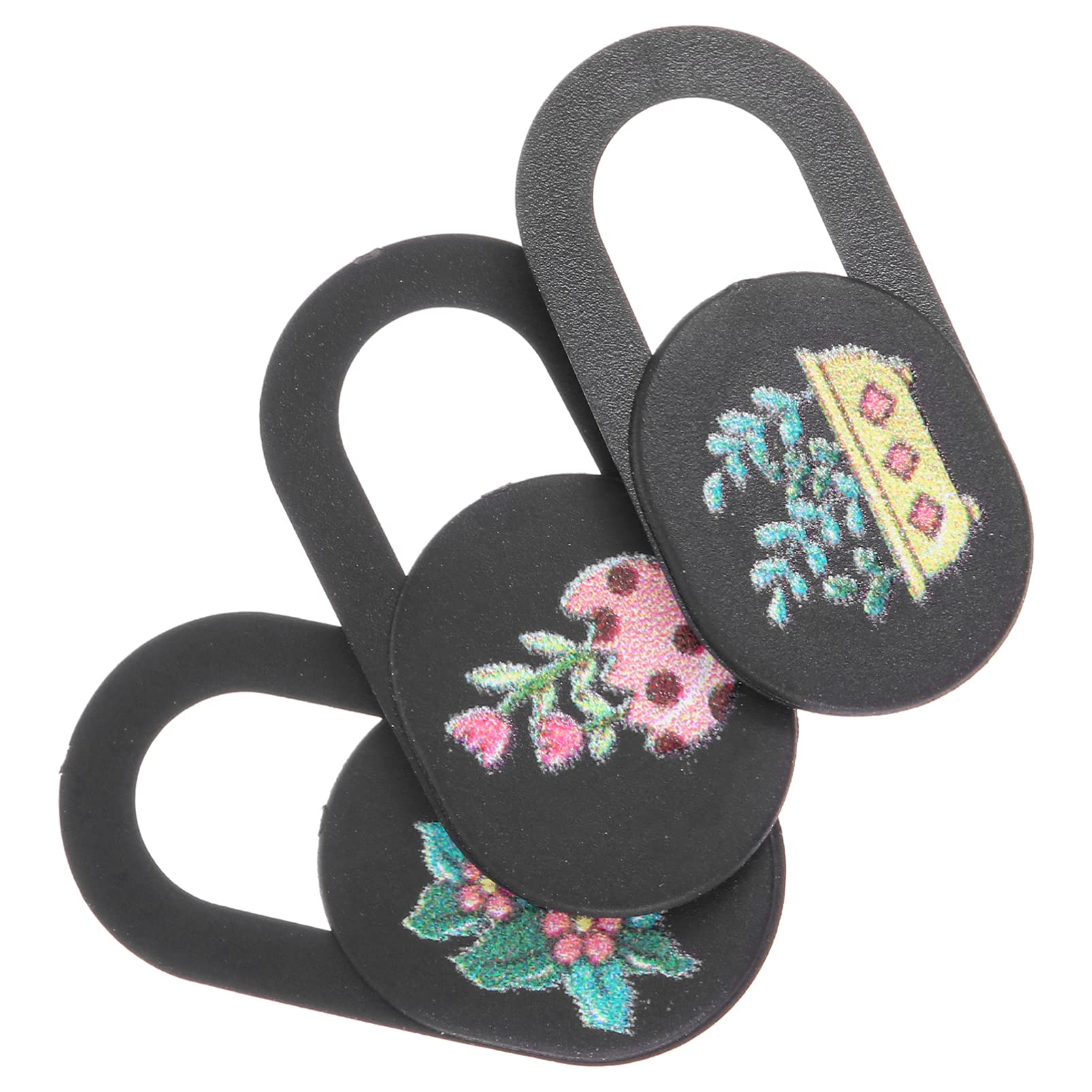 Hemobllo 3pcs Camera Cover Computers Laptops Phone Webcam Cover Smartphone Anti Covers Laptop Webcam Covers Webcam Slider Sticker Camera Stickers Security Cover Cartoon Flowers Abs Plastic