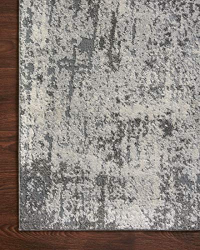 Loloi II Austen Collection AUS-01 Light Grey/Charcoal, Contemporary 18" x 18" Sample