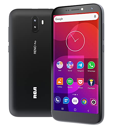 RCA Reno Pro, 5.5" HD+ Display, 32GB, 13MP Camera, 4G LTE Unlocked Smartphone (Black)