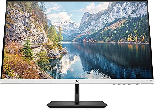 HP Newest 27F 27" IPS LED 4K (3840 x 2160) Widescreen 60Hz UHD Monitor - 5ms Response - 10000000:1 Contrast Ratio - 300CD - 2 x HDMI Display Port - Black and Silver - Free HDMI Cable