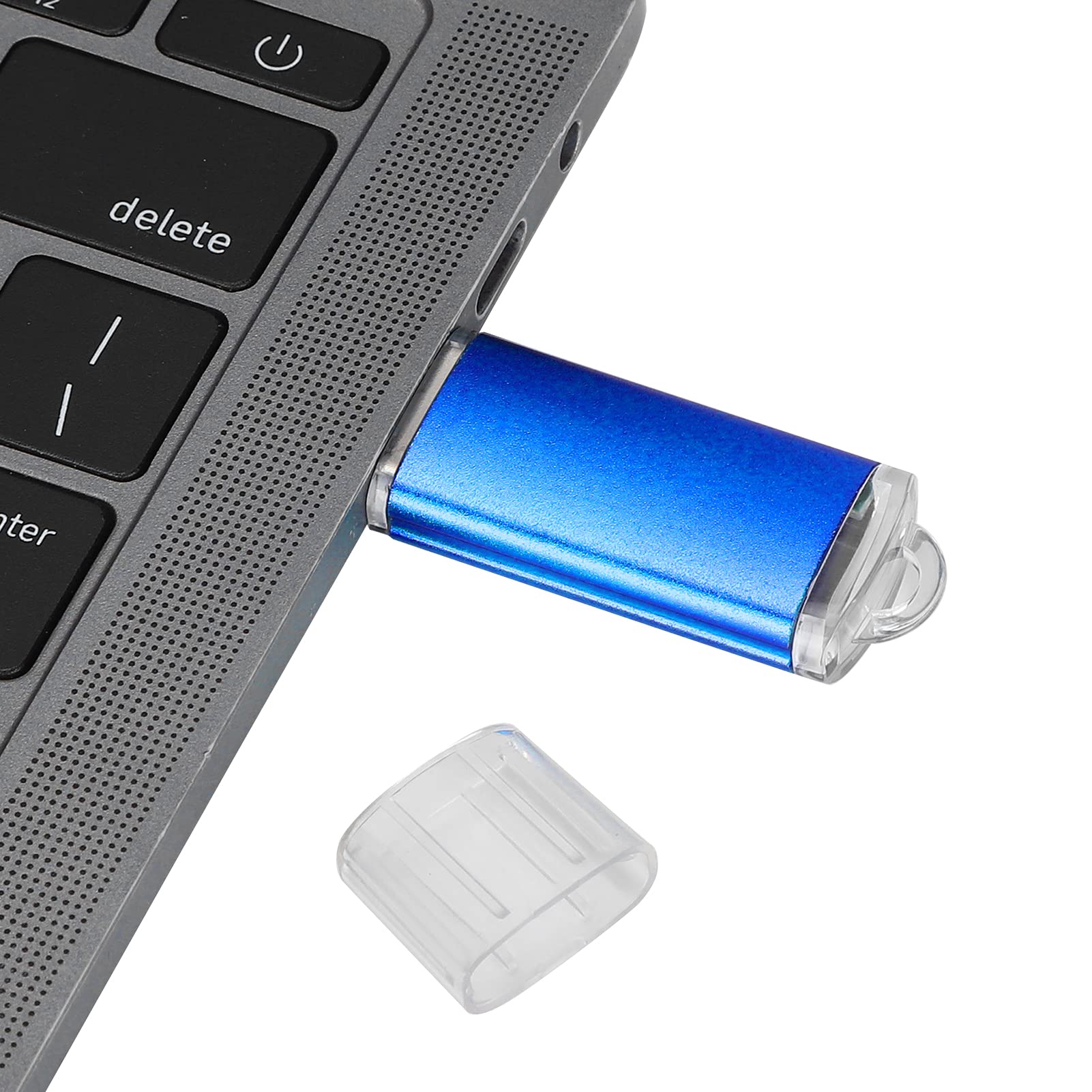 Kafuty-1 USB 2.0 Flash Drive,Storage Memory Stick Pen Drives with Transparent Cover,Portable Thumb Drives Flash Drive for Window2003/XP/Vista/7/8/10/ OS X/Linux,Blue(1GB)