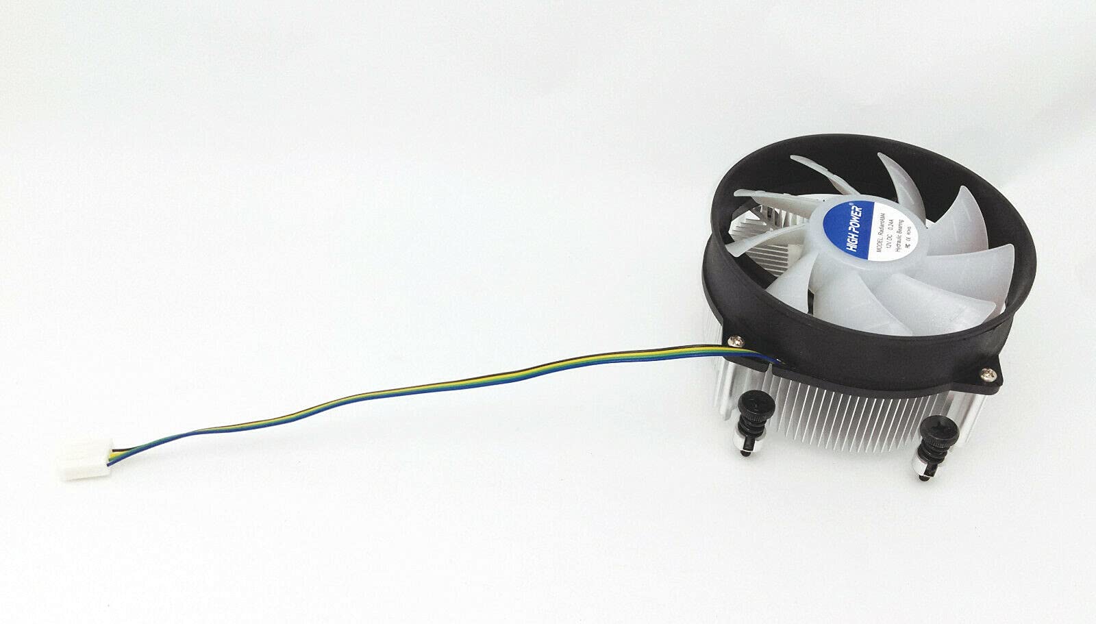 HIGH POWER BlueAM4 Blue LED Light CPU Air Cooler with Aluminum Heatsink & 95mm PWM Cooling Fan for AMD Ryzen 5,7,9 Processor/Socket AM4 / AM5 PC Motherboard