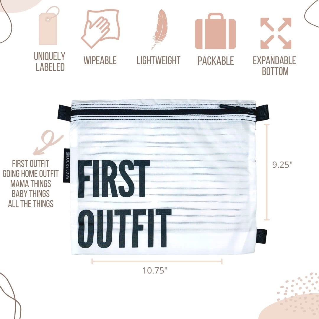 Lucky Love Hospital Bags For Labor and Delivery, Diaper Bag Organizing Pouches and Hospital Bag Essentials For Mom