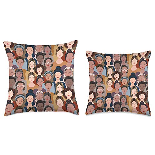 Community Diversity Equality Gift for Empowerment Social Justice & Human Rights Activist Throw Pillow, 18x18, Multicolor