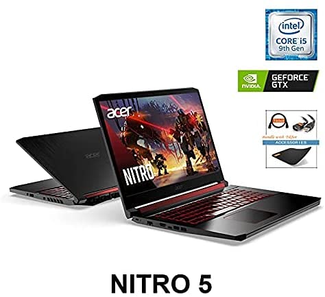 Acer Nitro 5 Gaming Laptop, Intel Core i5-9300H, NVIDIA GeForce GTX 1650, 15.6" Full HD IPS Display, Wi-Fi 6, Backlit Keyboard, Win10,with Accessories (32GB RAM | 2TB PCIe SSD)