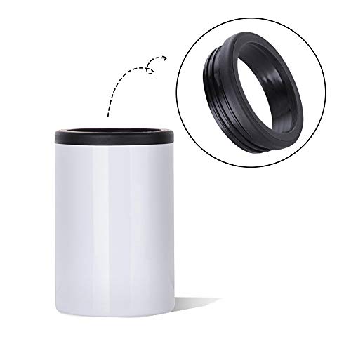 PYD Life 4 Pack 12 OZ Sublimation Blanks Can Insulator White Stainless Steel Can Cooler Beer Holder Sublimation Print
