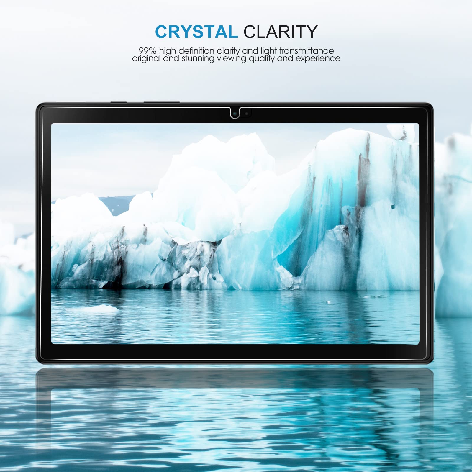 SPARIN 2 Pack Screen Protector for Galaxy Tab A8 10.5 inch 2022, Tempered Glass with Alignment Tool for Samsung SM-X200/X205/X207