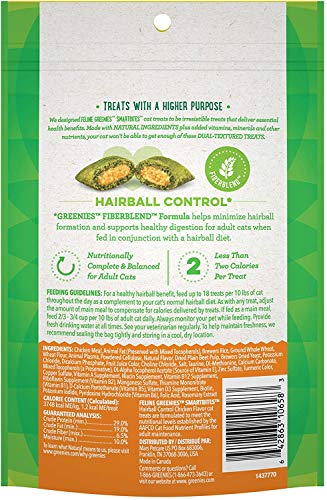 Greenies (4 Pack) Smartbites Hair Indoor Control (previously Called Hairball Control) Chicken and Tuna, (4.6oz, 2 Each) with 10ct PetFaves Wipes