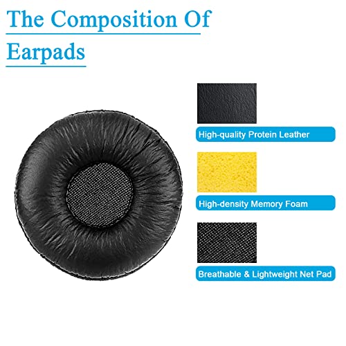 Bingle Replacement Earpads Leatherette Spare Ear Cushions Compatible with Plantronics Supra Plus Encore and H251 H251N H261 H261N H351 H351N H361 H361N Office Telephone Headsets (4 Pack)(BEC-LTH4)