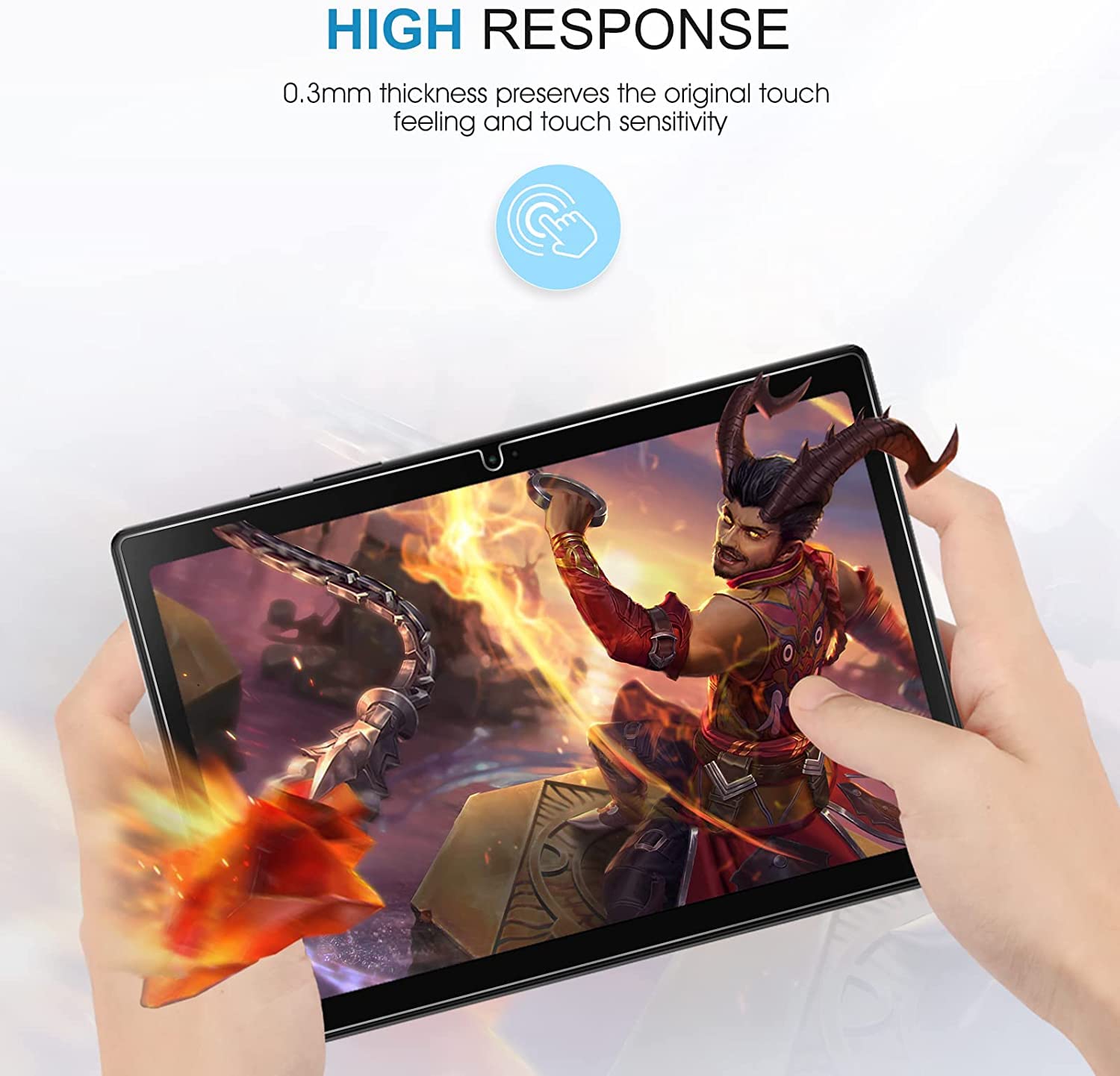 SPARIN 2 Pack Screen Protector for Galaxy Tab A8 10.5 inch 2022, Tempered Glass with Alignment Tool for Samsung SM-X200/X205/X207