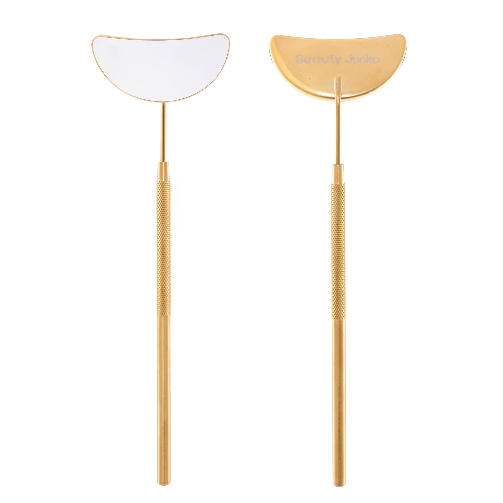 Upgraded Design Lash Mirror for Eyelash Extension Supplies, Large Half Moon Stainless Steel Eyelash Mirror, Dental Mirror for Lash Extensions, Light-weight Eyelash Extension Mirror for Supplies Lashes