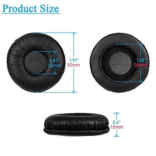 Bingle Replacement Earpads Leatherette Spare Ear Cushions Compatible with Plantronics Supra Plus Encore and H251 H251N H261 H261N H351 H351N H361 H361N Office Telephone Headsets (4 Pack)(BEC-LTH4)