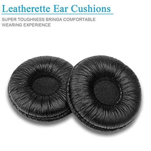 Bingle Replacement Earpads Leatherette Spare Ear Cushions Compatible with Plantronics Supra Plus Encore and H251 H251N H261 H261N H351 H351N H361 H361N Office Telephone Headsets (4 Pack)(BEC-LTH4)