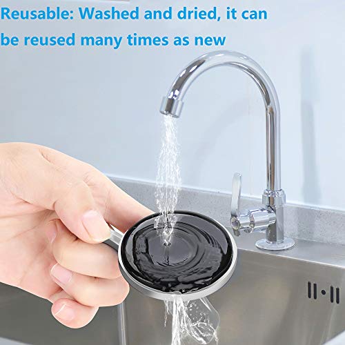 TESOT Suction Cup Hooks, Shower Hooks, Upgraded Suction Cups for Glass Chorme Silver, 2 Pack